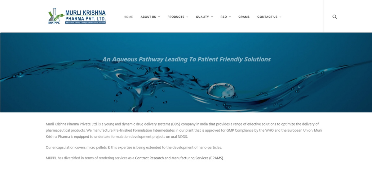 Murli Krishna Pharma | Manufacturer of Pre-finished formulation ...